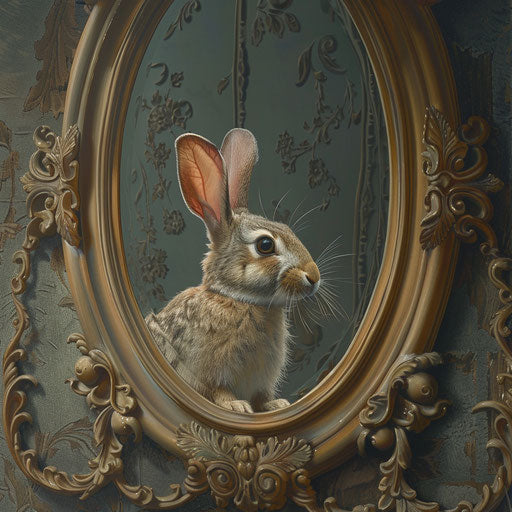 Rabbit's Reflection in Mirror: Study of Self-Perception – IMAGELLA