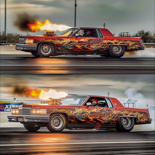 83 Cadillac Coupe DeVille in hotrod makeover racing – IMAGELLA