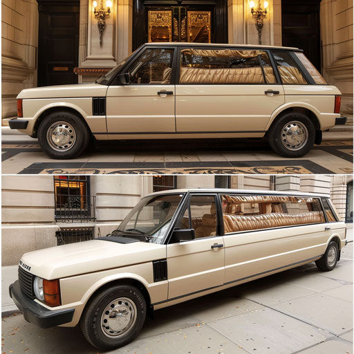 Luxury limousine crafted from a 1995 Range Rover, ready for VIP guests ...