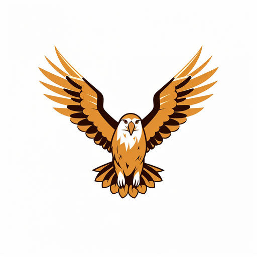 Minimalist hawk illustration on white background – IMAGELLA
