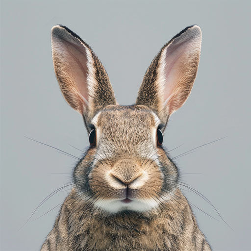Photo realistic bunny face clipart on slate grey background – IMAGELLA