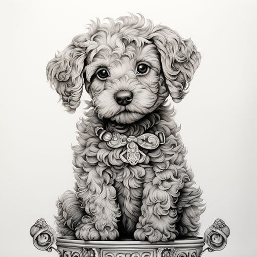 Elaborate detailed dog on white background – IMAGELLA