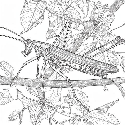 Stick insect blending into branches – IMAGELLA