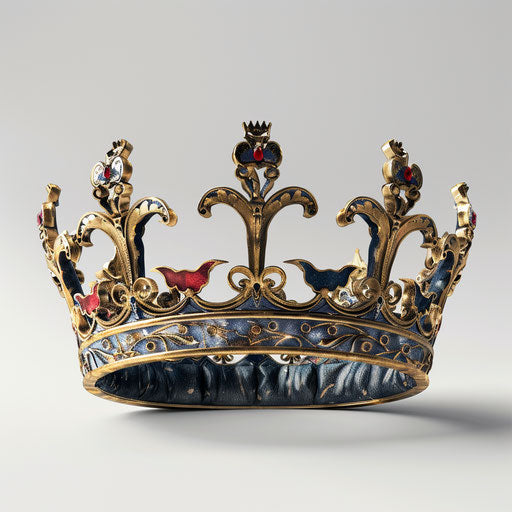 Realistic king crown clipart on flat white background – IMAGELLA