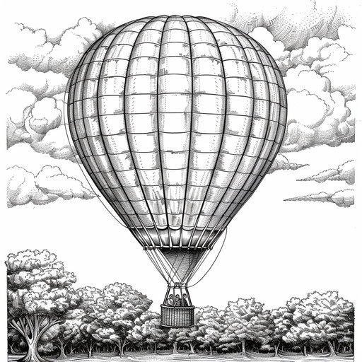 Realistic hot air balloon with detailed textures – IMAGELLA