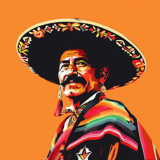 Realistic Mexican clipart with random color background – IMAGELLA