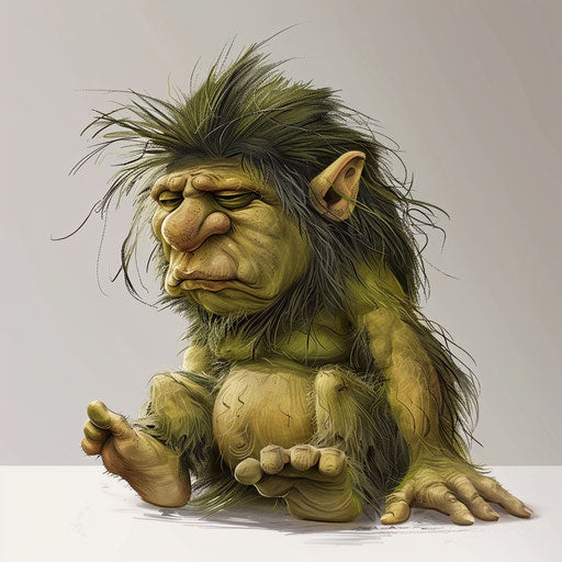 Realistic troll clipart with a flat random background – IMAGELLA