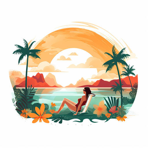 Minimalist spring break holiday illustration – IMAGELLA