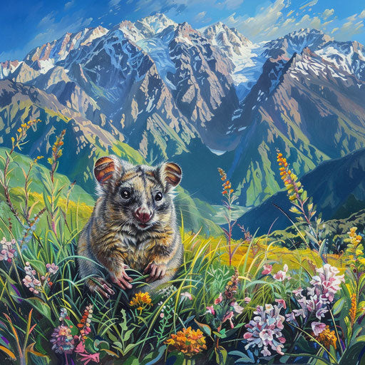 A mountain pygmy in a vibrant green meadow – IMAGELLA