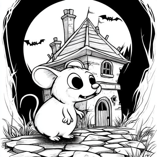 Mouse exploring a haunted house – IMAGELLA