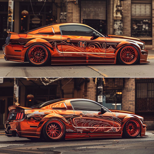 Lowrider Ford Mustang GT Shelby Classic with hydraulics – IMAGELLA