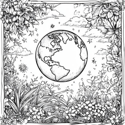 Whimsical planet Earth in a fantasy garden – IMAGELLA