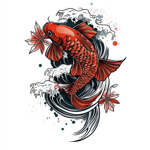 Japanese Koi Fish Inner Bicep Tattoo Sketch – IMAGELLA