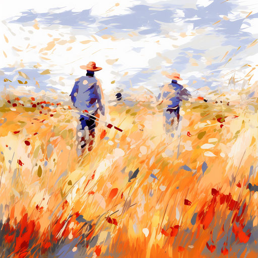 Field Day Clipart in the Impressionistic Art Style, on White Background ...