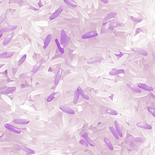 Violet rice with shiny gloss on soft lavender flat background – IMAGELLA