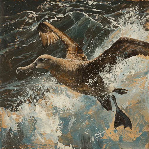 Albatross diving into the ocean to catch fish – IMAGELLA
