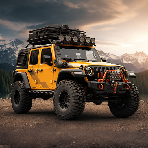 Classic Jeep Wrangler rally version with off-road mods – IMAGELLA