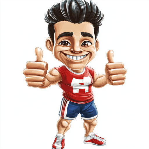 Humorous caricature of a stadium with human characteristics – IMAGELLA