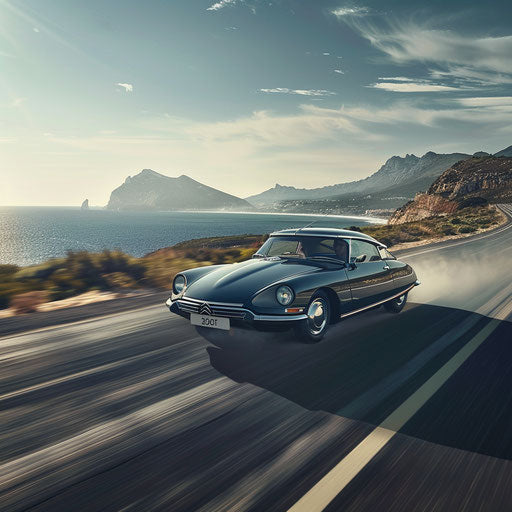Sporty Citroen DS 20 on a coastal road – IMAGELLA