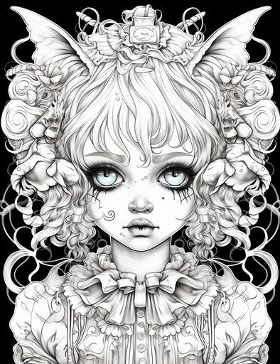 Anime girl in gothic grotesque style – IMAGELLA