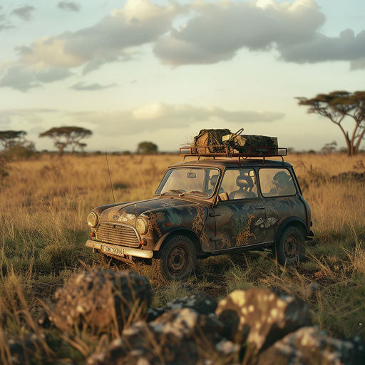 Mini Cooper Safari in African Savannah – IMAGELLA