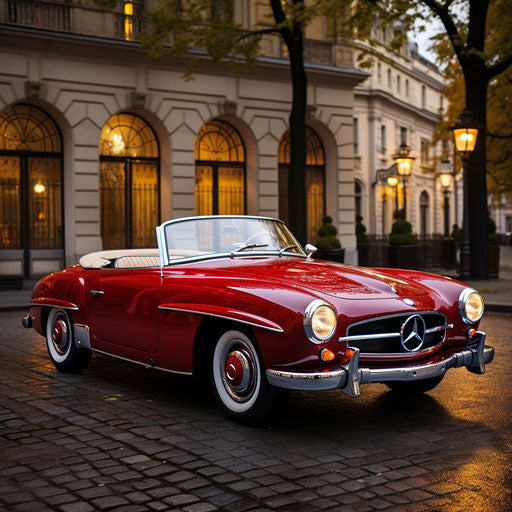 Classic convertible Mercedes Benz with the top down – IMAGELLA