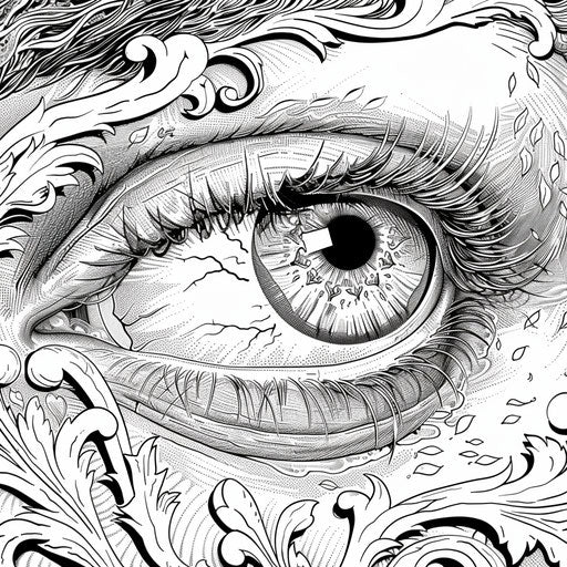 Victorian eye with intricate designs, Edward Julius Detmold style ...