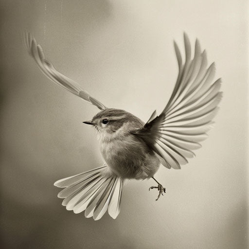 Bird leap in flight, wings wide, Gregory Colbert style – IMAGELLA