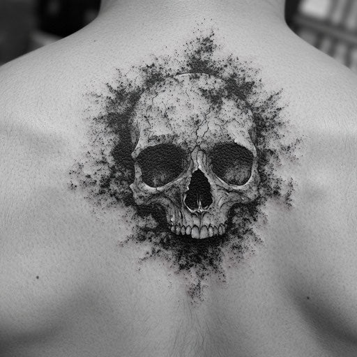 Men's skull tattoos showing a skull crumbling into dust – IMAGELLA