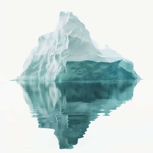Realistic iceberg illustration on a flat white background – IMAGELLA