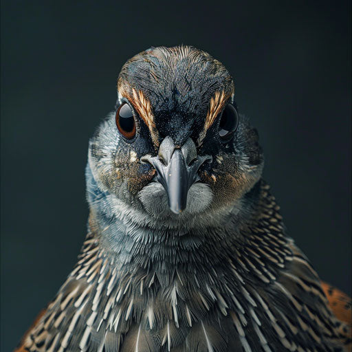 Quail bird staring directly at the camera, Vogelsang style – IMAGELLA