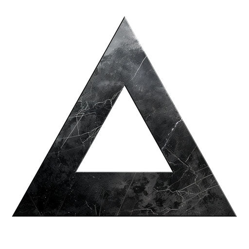 Realistic triangle clipart on white background, detailed textures ...