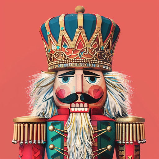 Realistic nutcracker clipart with flat random color background – IMAGELLA