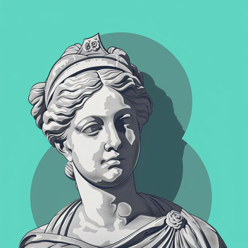 Realistic depiction of Venus on flat turquoise backdrop – IMAGELLA