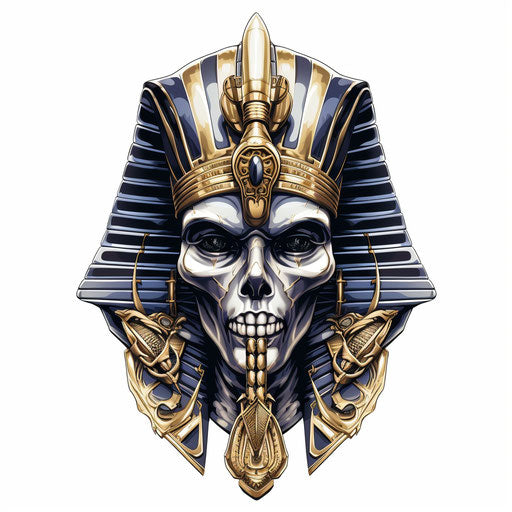 The pharaoh's skull vector illustration, in the style of David Yarrow ...