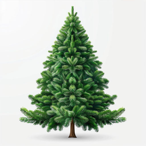Realistic Christmas tree clipart on white background – IMAGELLA