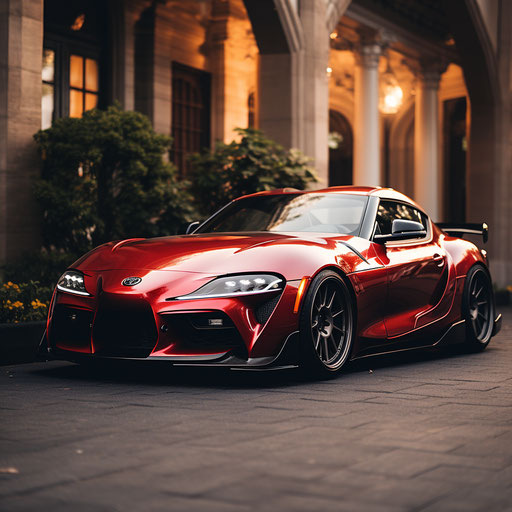 Classic convertible Toyota Supra with the top down – IMAGELLA