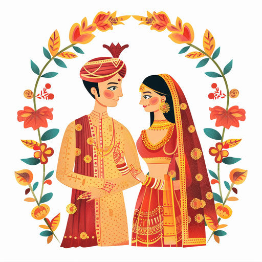 Realistic wedding card on flat white background – IMAGELLA