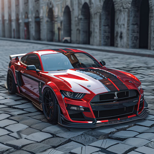 A Ford Mustang GT Shelby Classic with bold, angular design and carbon ...