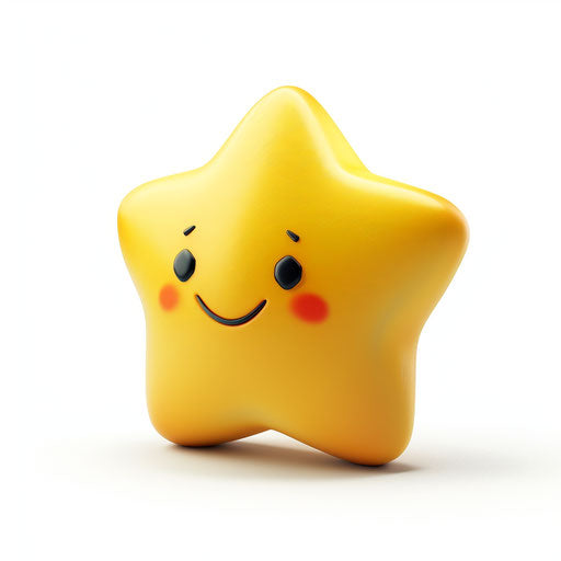 Smiley star icon isolated on white background – IMAGELLA