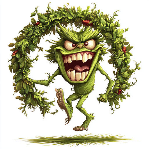 Humorous caricature of a wreath caricature clipart with human ...