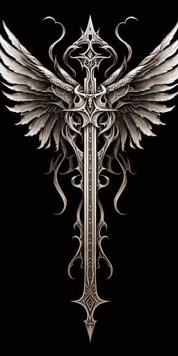 Engraved winged blade in Herb Trimpe and Chad Knight style – IMAGELLA