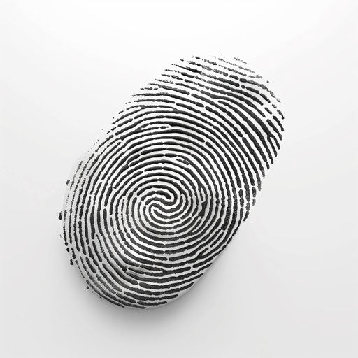 Realistic fingerprint clipart on flat white background – IMAGELLA