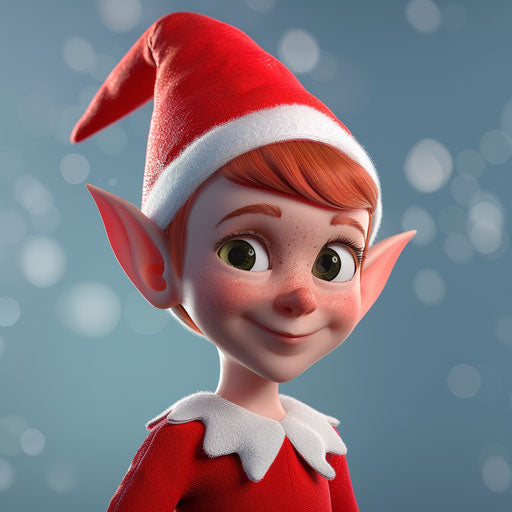 Light elf on flat blue background with soft texture – IMAGELLA