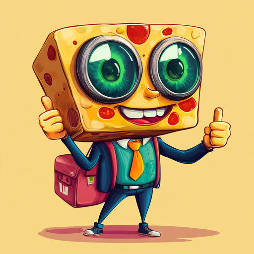 Humorous caricature of a domino with human characteristics – IMAGELLA