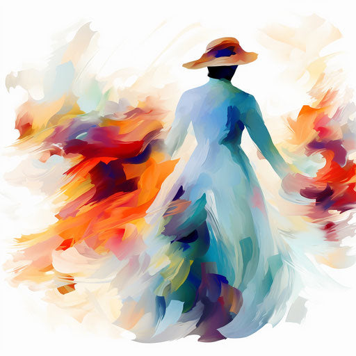 Animated clipart in the style of Impressionistic Art, on a white ...