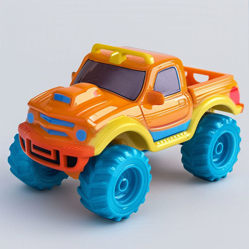 Realistic toy car on white background, high detail, vibrant colors ...