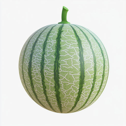 3D melon on white background, isolated clipart photo realistic – IMAGELLA