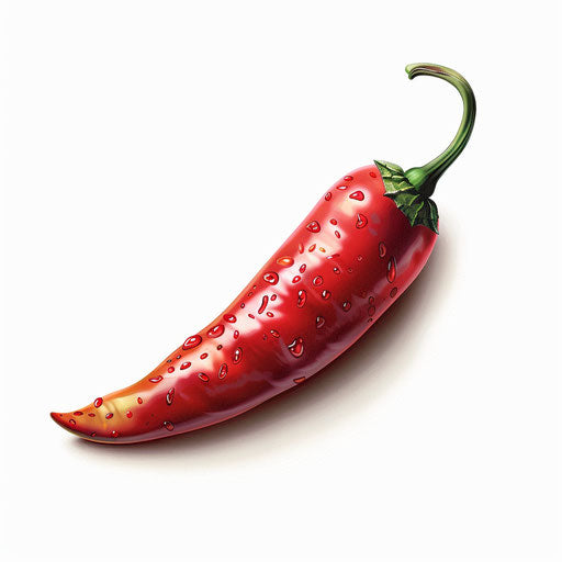 Realistic chili clipart on flat white background – IMAGELLA