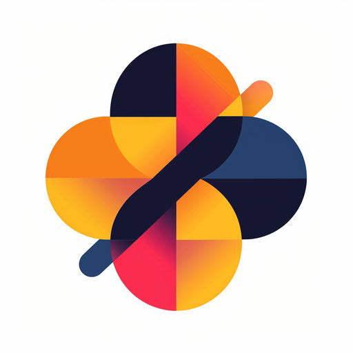 Nuevo logo geométrico con formas audaces sobre fondo blanco – IMAGELLA